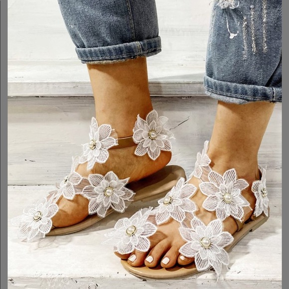 Shoes | Flower Sandals | Poshmark